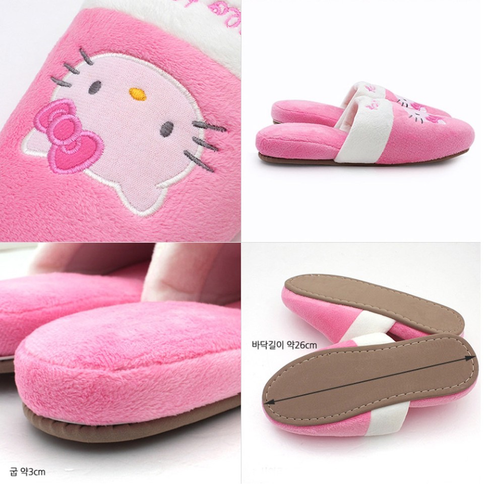 Hello Kitty Slippers House Indoor Shoes Women's HelloKitty Plush Shoes ...