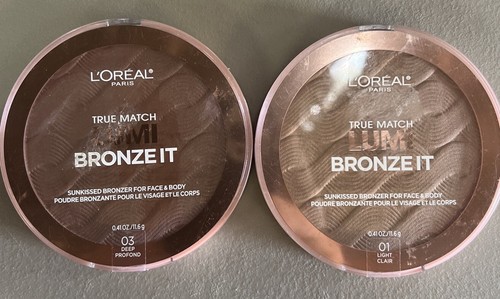 L'oreal True Match Lumi Bronze It Bronzer For Face & Body 01 Light & 03 ...