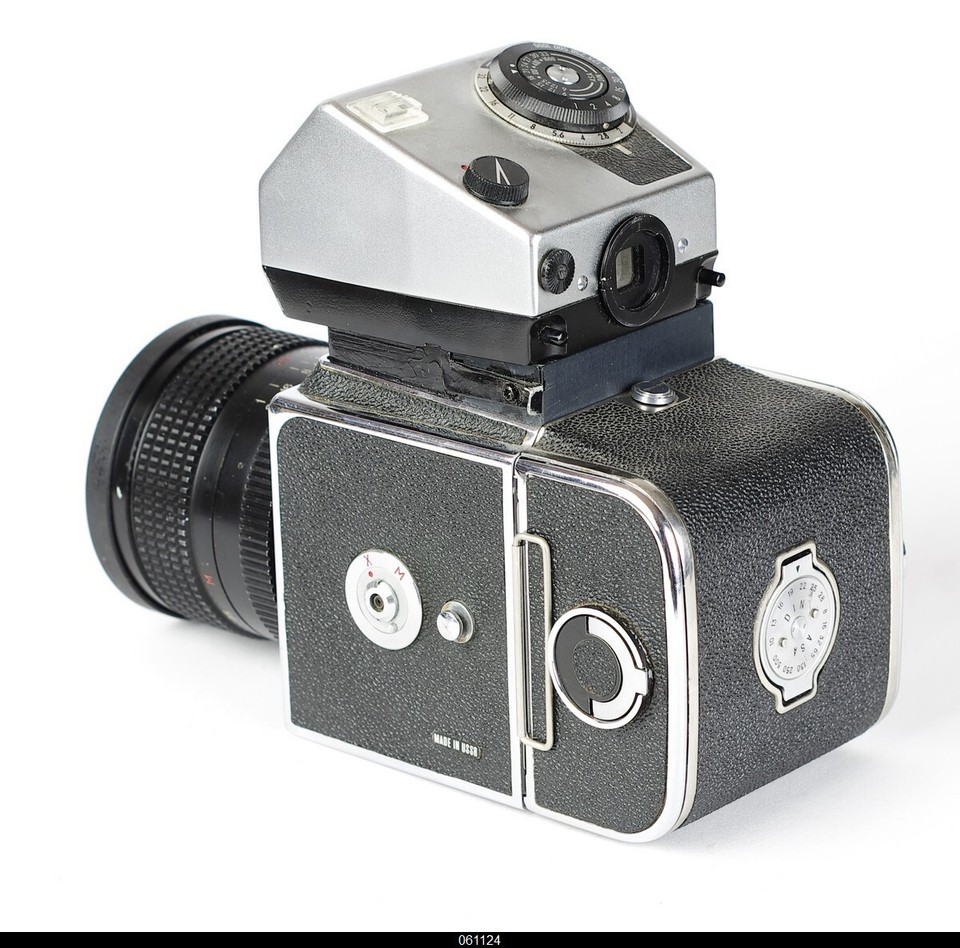 Kiev 80 SLR medium format 6x6 film camera w/ MIR-38V f3.5/65mm Prism ...