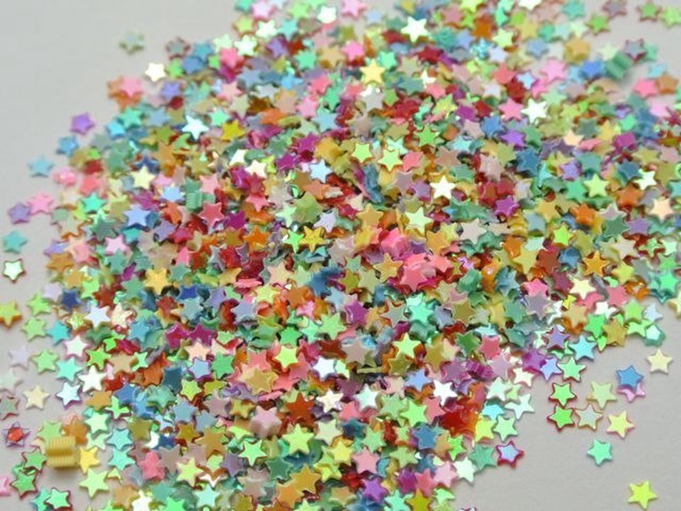 50Gram Mixed Color Star Sequins Loose Tiny 3mm Nail Art Tips Scrapbook ...