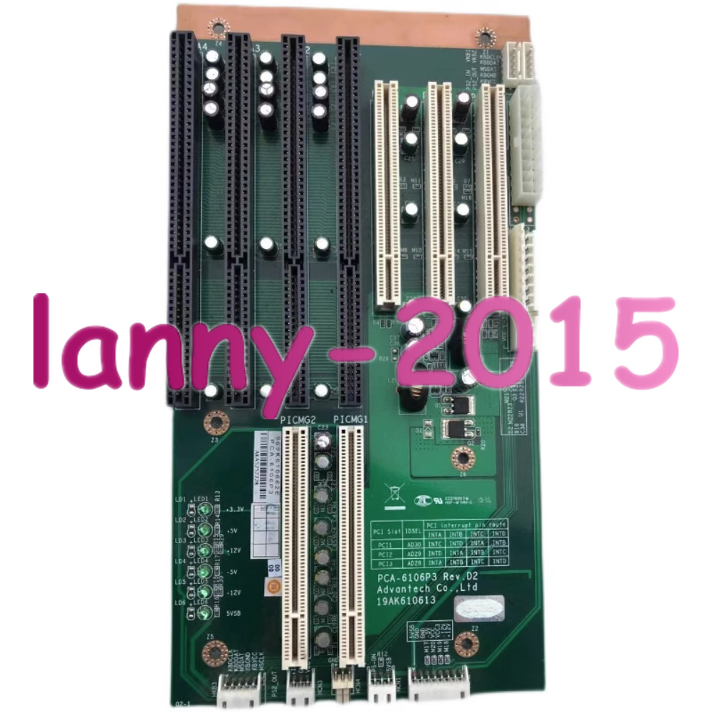 1PC USED Advantech Industrial Computer Baseboard PCA-6106P3 REV.D2 ...