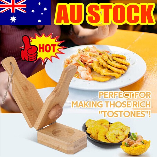 Wooden Tostonera Plantain Press Banana Smasher Maker,for Tostones PB | eBay