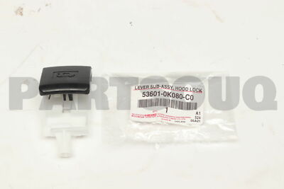 536010K080C0 Genuine Toyota LEVER SUB-ASSY HOOD 53601-0K080-C0 | eBay