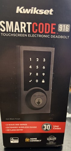 Kwikset SmartCode 916 Z-Wave Smart Lock, Keyless Entry Ring Compatible ...