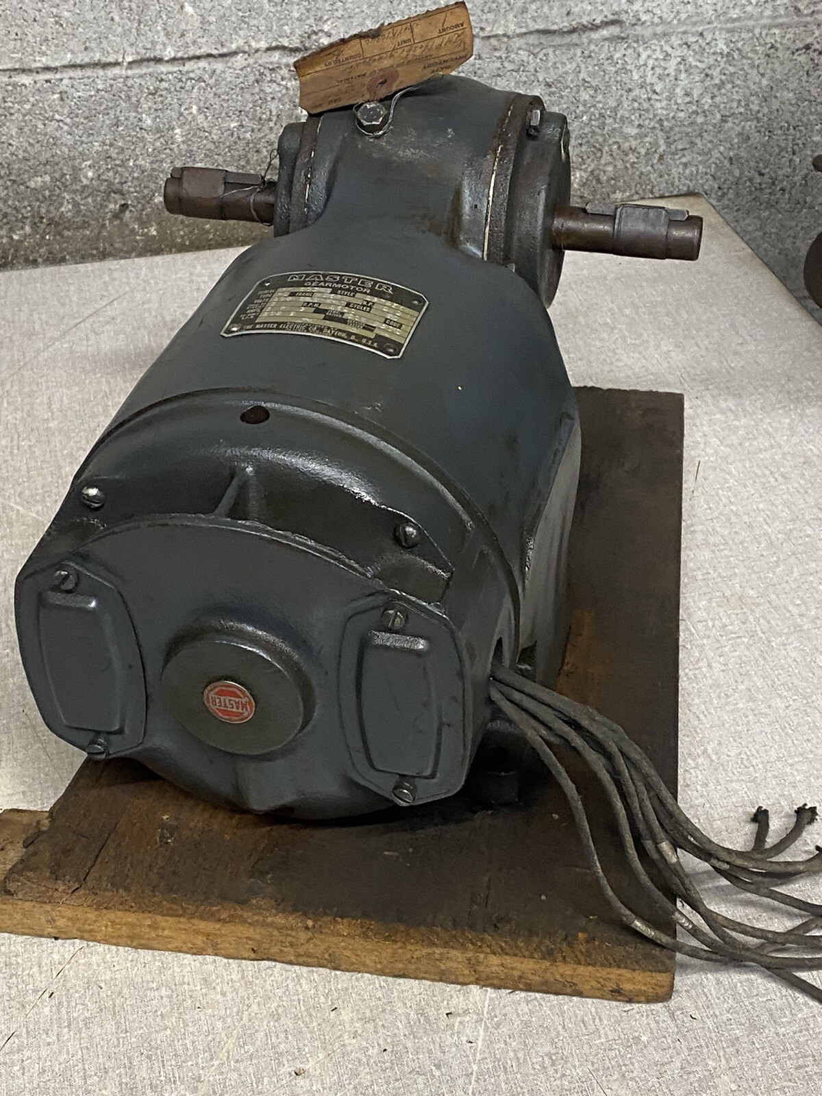 Master Gear Motor Electric Motor 1/2hp 1620 Rpm Serial YK10340 Dual ...