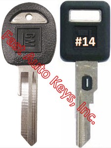 NEW GM Single Sided VATS Ignition Key #14 + Doors/Trunk OEM Key | eBay