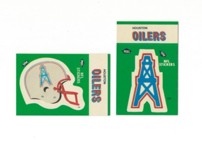 1982 Fleer NFL Team Helmet & Logo Sticker ~ Houston Oilers NM/MT | eBay