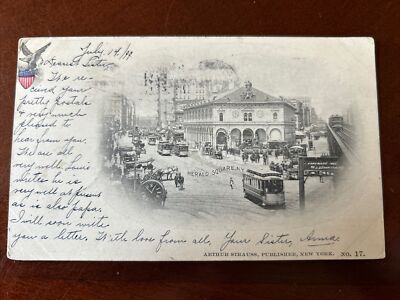 1899 Postcard Herald Square New York To Germany Cancel SKU61 | eBay