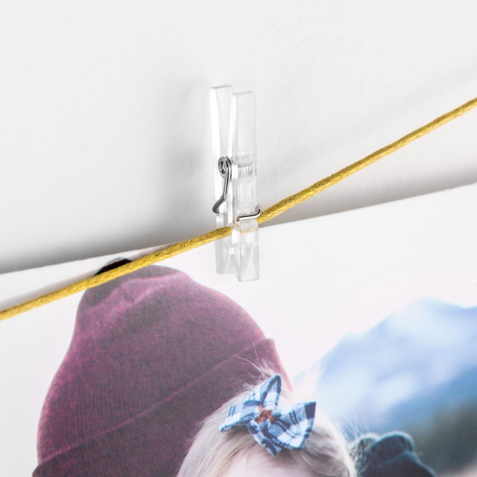 Mini Clothes Pins Clips Clothespins Small Clear Plastic Spring Hanging ...