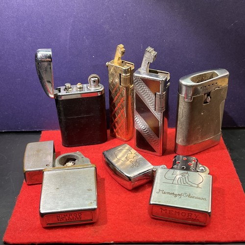 Vintage Lot of 6 Lighters. Nimrod & Ritepoint, Ronson! Kron, Memory ...