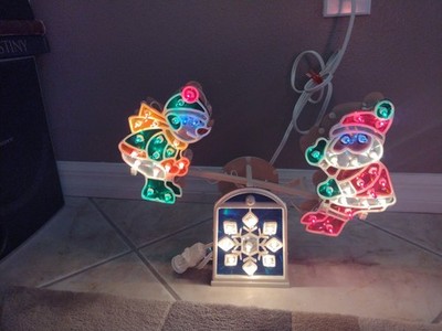 Toyo Christmas Animated Lightup Holographic Santa&Elf SeeSaw ...