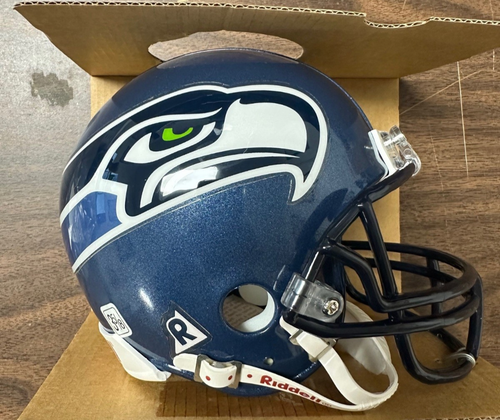 Seattle Seahawks NFL Mini Football Helmet Navy Officially Licensed ...