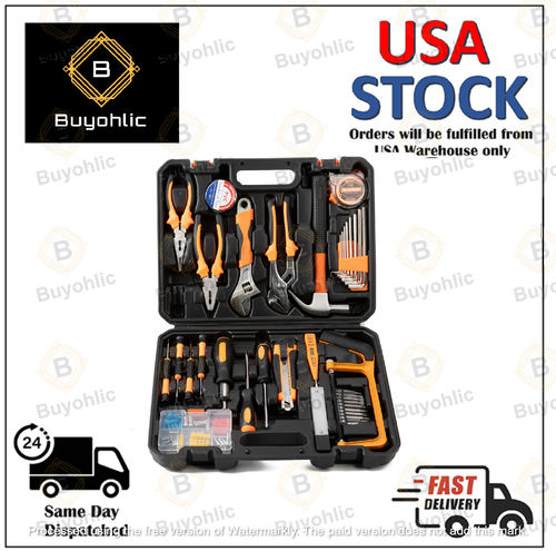 36 Pcs Repair General Hand Tool Set with Hammer, Pliers Set, Ratchet ...