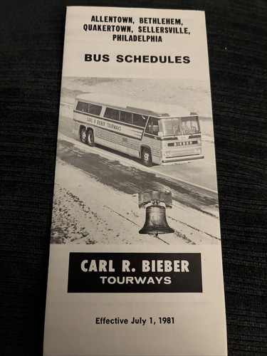 1981 Carl Bieber Allentown Bethlehem Quakertown Sellersville Bus ...
