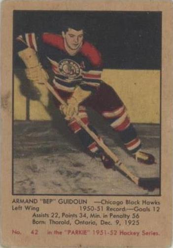 1951-52 Parkhurst - Bep Guidolin #42 (RC) for sale online | eBay