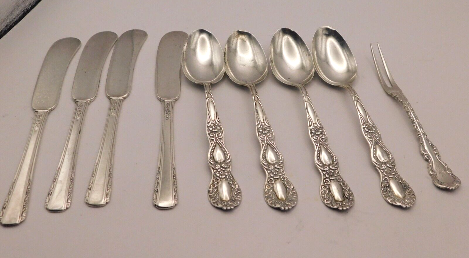 Lot of Sterling Silver Spoons, Knives, Pickle Fork Scrap or Not 180 ...