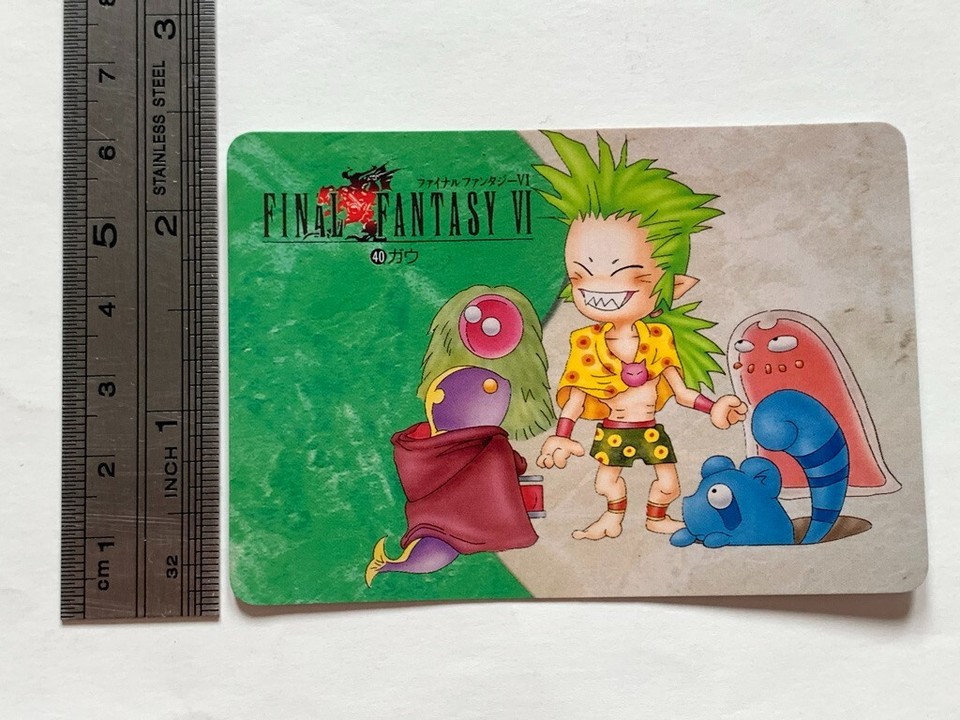 Gau FINAL FANTASY VI FF6 SQUARE japanese card Bandai Japan No.40 1995 ...