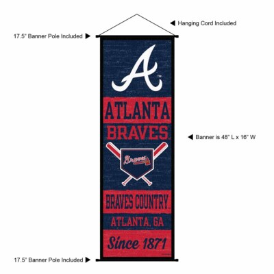 Atlanta Braves Room Banner Poster Art Canvas | eBay