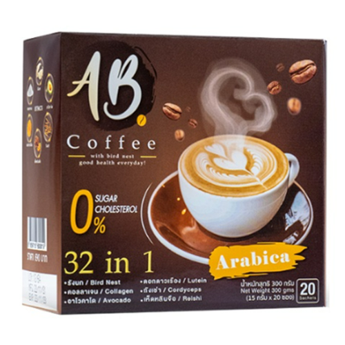 Instant Coffee AB Coffee 32 in 1 Mixed Bird's Nest Collagen Sugar 0% 20 ...