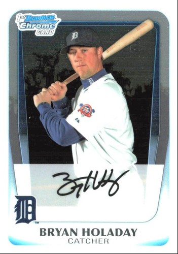 2011 Bowman Chrome Prospects Bryan Holaday 1st Detroit Tigers #BCP173 ...