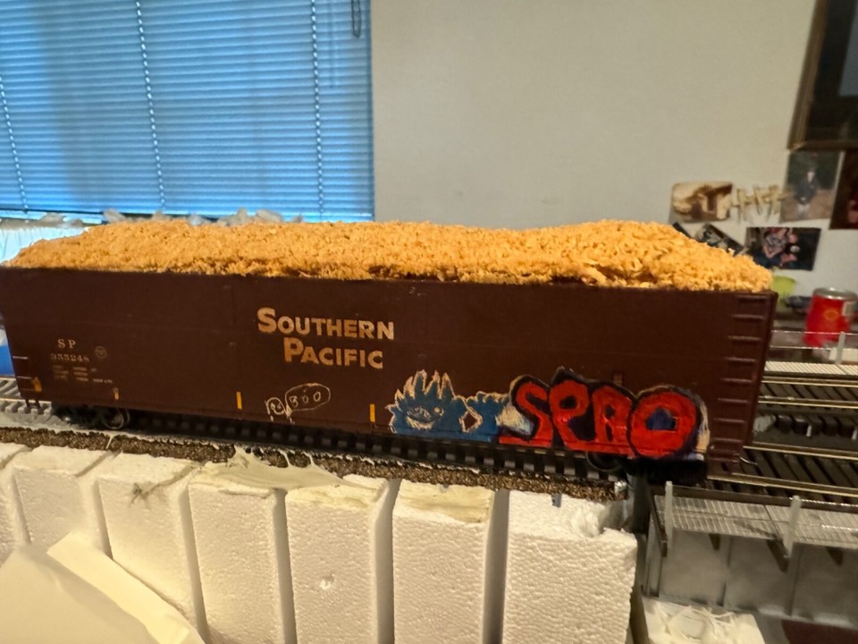 custom done, wood chip hopper with real wood load and graff | eBay