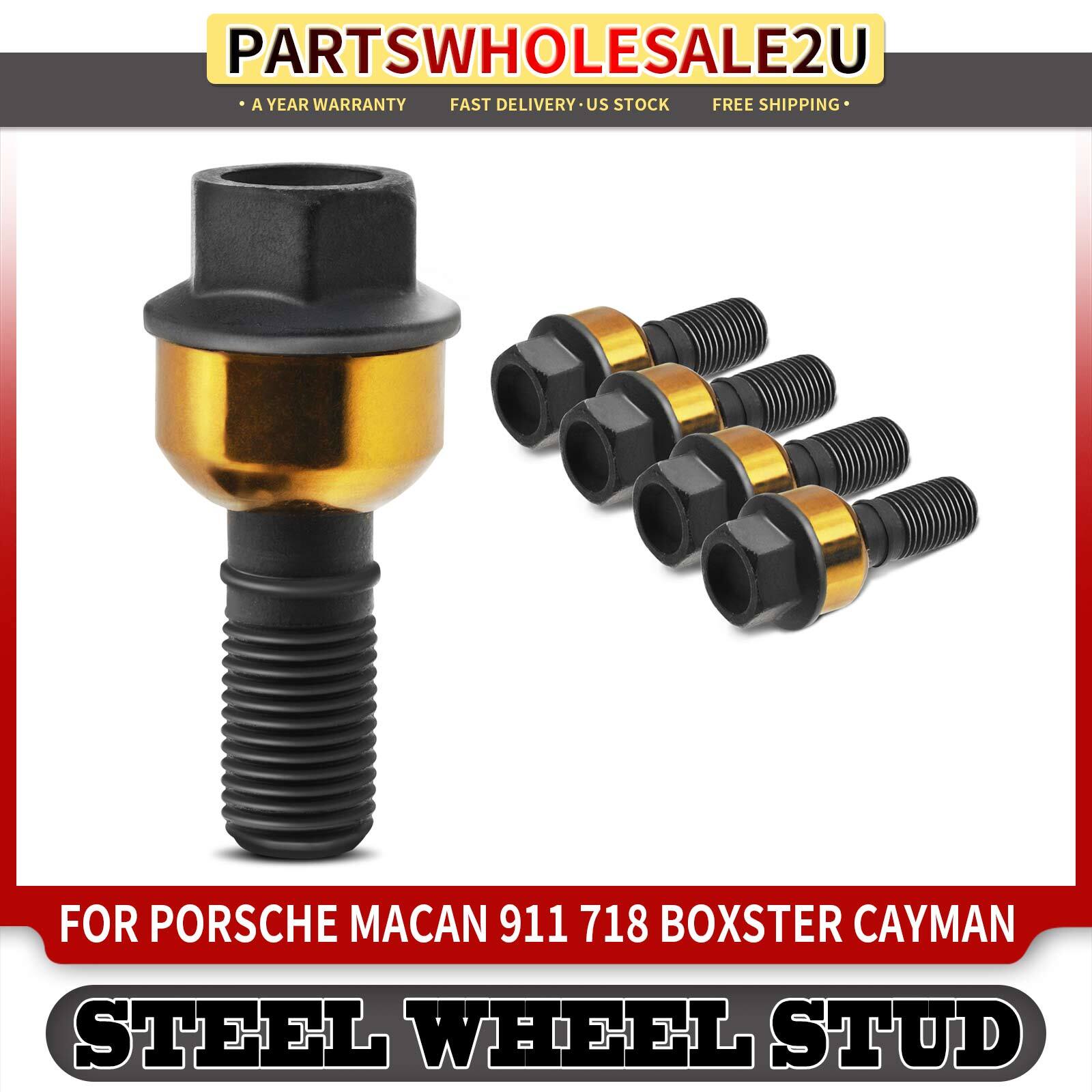 5Pcs M14-1.50 Wheel Stud for 718 Boxster 2017 Cayman 2016 Macan 15-21 ...