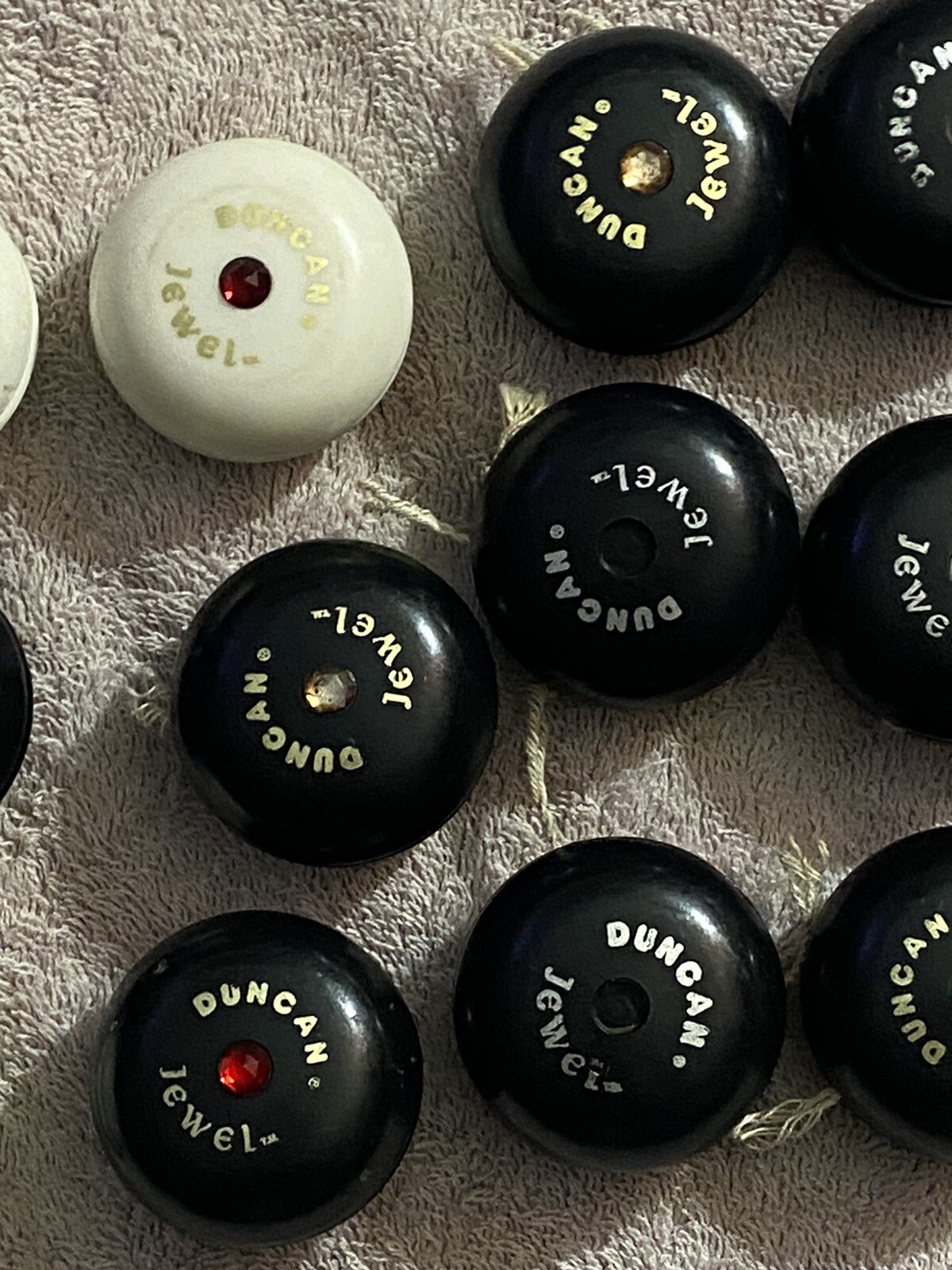 Vintage Duncan Jewel Yo-Yo Black & White Rhinestone Lot Of 15 | eBay