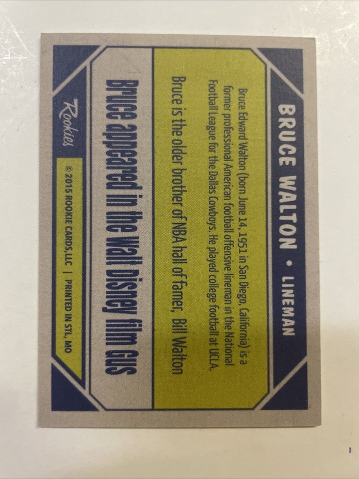 Bruce Walton Autographed Custom Football Card Dallas Cowboys A-146 | eBay