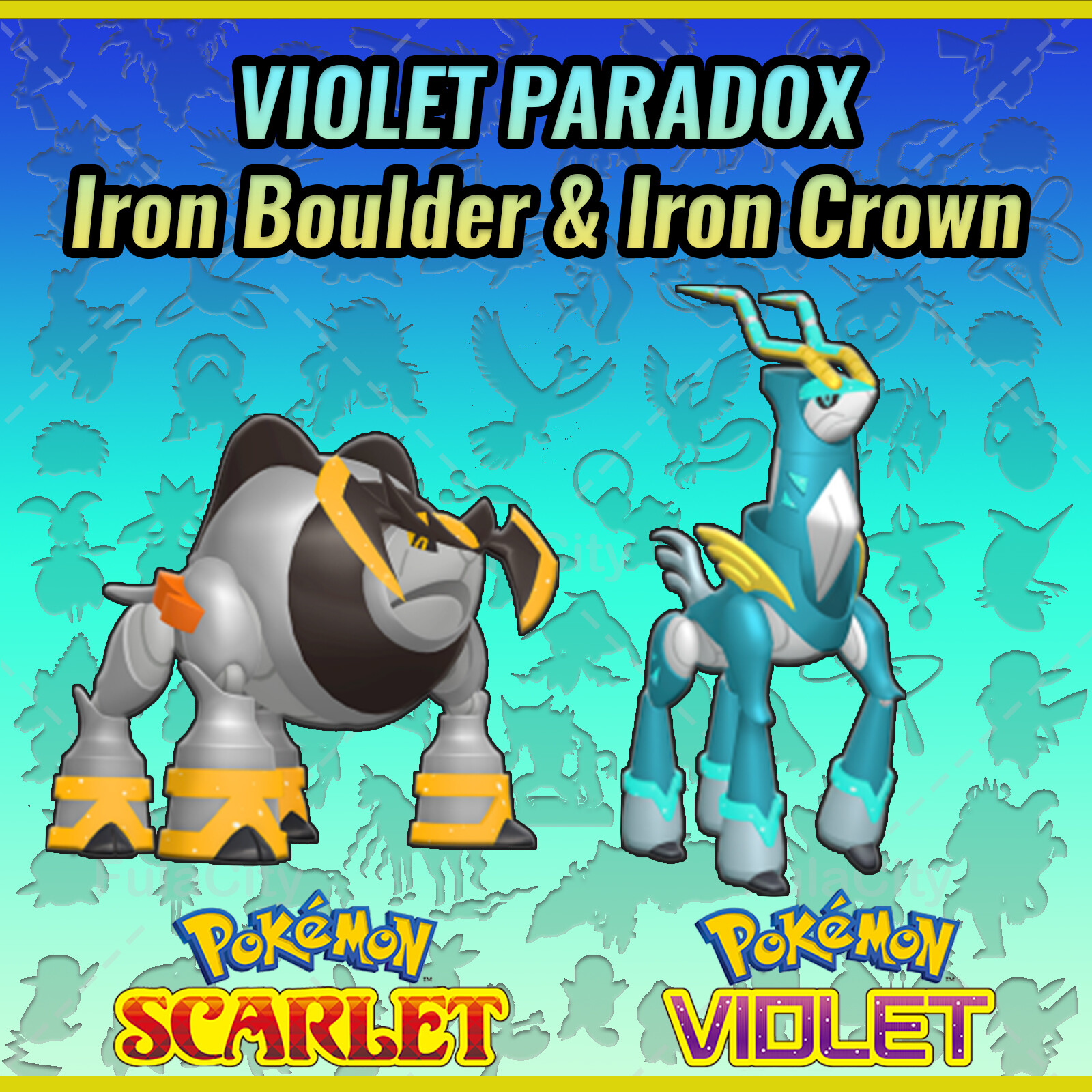 IRON BOULDER & IRON CROWN ⚡ VIOLET PARADOX POKEMON ⚡ POKEMON SCARLET ...