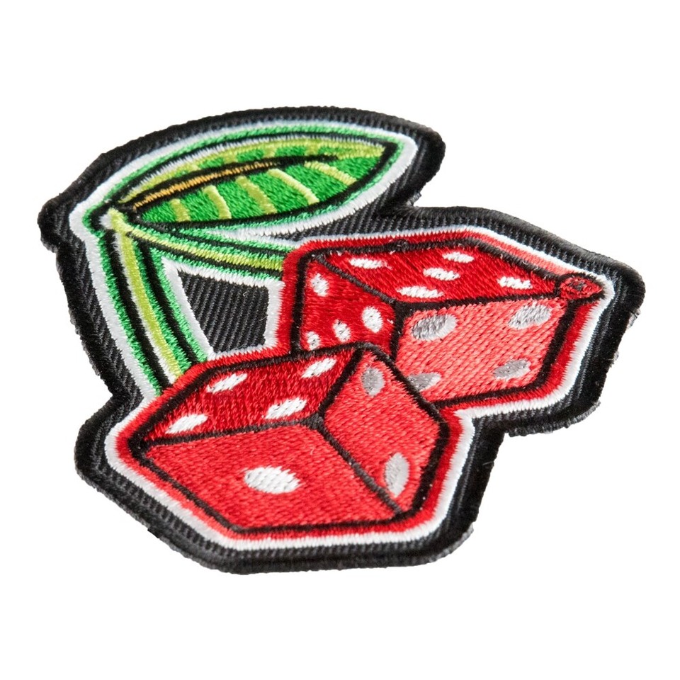 Red Cherry Dice Craps Patch, Casino Gambling Patches | eBay