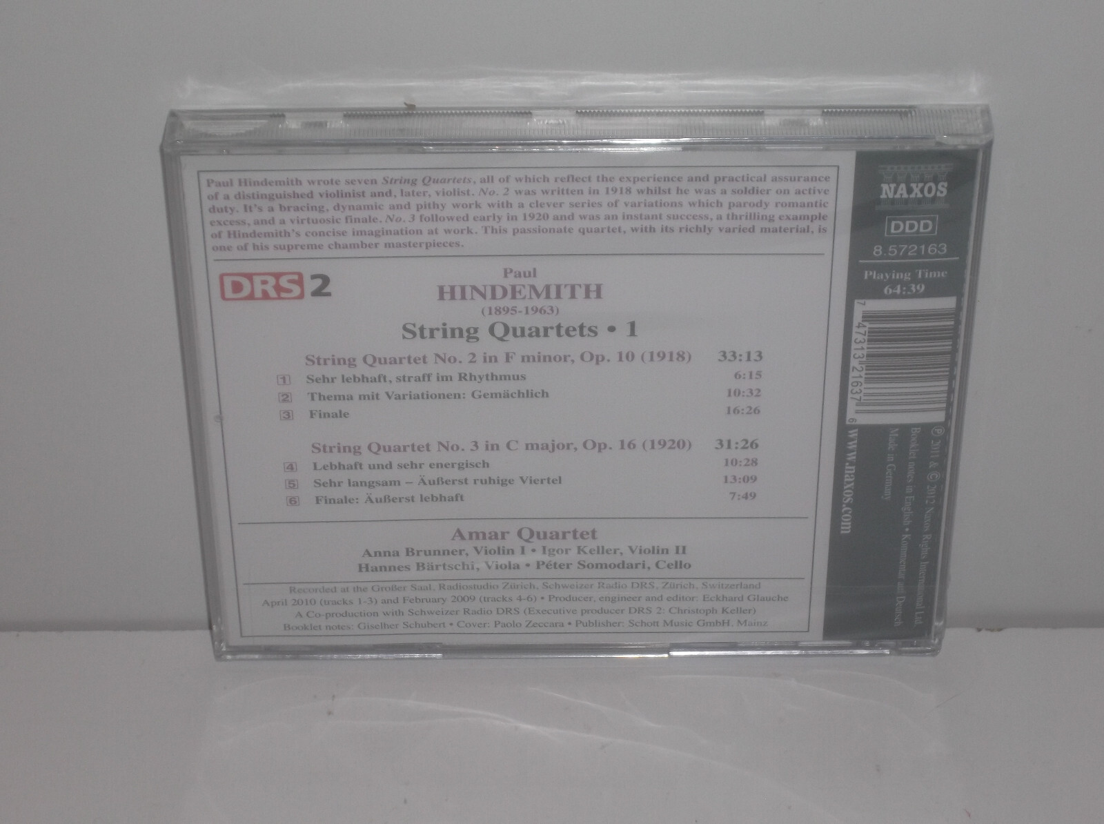 Paul Hindemith - Hindemith: String Quartets, Vol. 1 (2012) for sale online | eBay