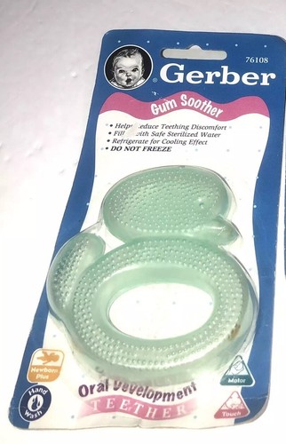 GERBER 90’s Baby Teether Vtg Duck One Piece Gum Soother Made in USA NOS ...