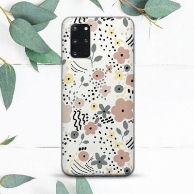 Boho Floral Abstract Leaves Dots Case For Samsung Note 20 S20 S21 S22 ...