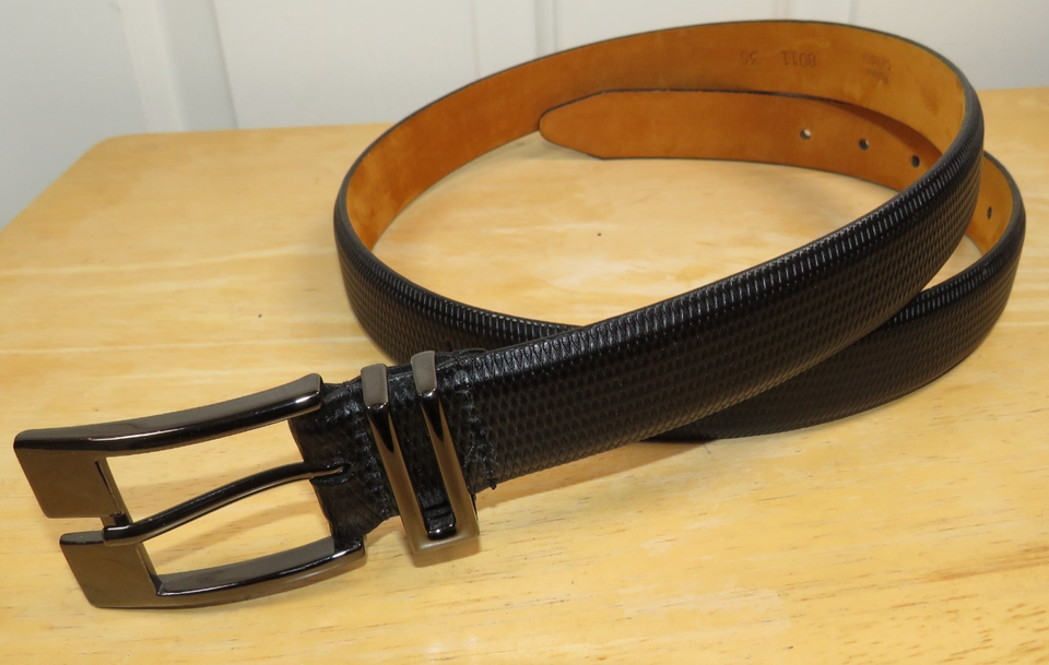 Remo Tulliani Italian Calfskin Leather Belt Mens Size 36 Perforated ...