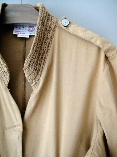 XCVI Size Small Mustard Yellow Ruffle Collar Jacket Top Fray Edge ...