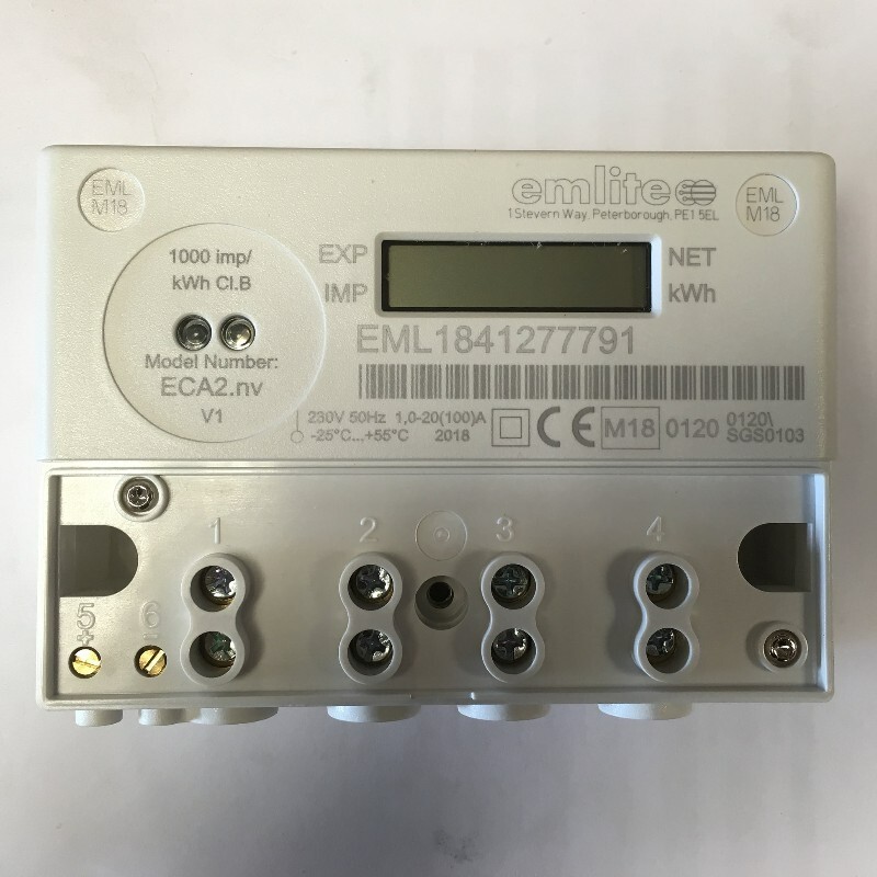 Emlite 1-Ph Bi-Directional Generation Meter 100A (1000 Pulse/KWh) Incl ...
