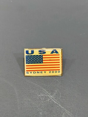2000 Sydney Olympic USA Team Flag Hat Lapel Pin vintage | eBay