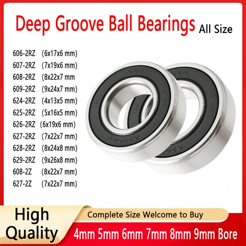 Bearings High Quality 606-2RZ to 627-2RZ Series Sealed Deep Groove ...