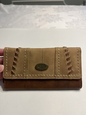 BOC Born Concept Tri Fold Wallet Saddle Brown Double Snap | eBay