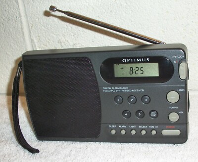 Optimus 12-798 FM/AM PLL Synthesized Receiver Digital Alarm Clock Radio ...