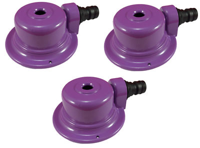 3× Reclaimed / Recycled Water Purple Metal Dome Sprinklers for lawn ...