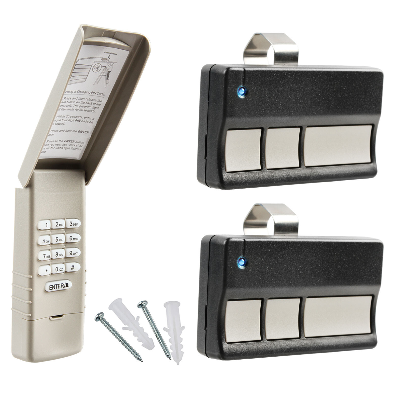 For 66LM Liftmaster Garage Door Keypad Keyless Entry Green Learn + 2 ...
