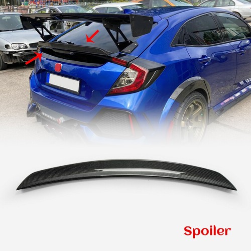 For Honda Civic FK7 FK8 5 Door Hatch back HK Style Carbon Rear Spoiler ...