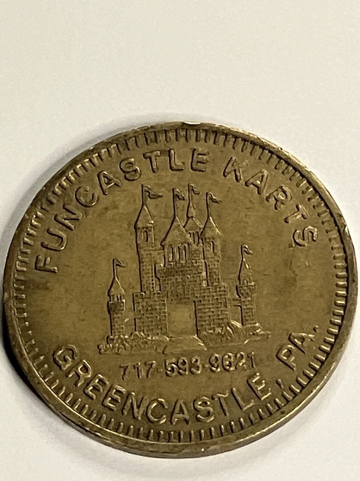Rare Funcastle Karts Arcade Token Greencastle Pennsylvania #sp1 | eBay