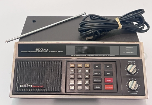 Vtg Uniden Bearcat 800XLT Air/Police/800MHz 40 Channel Scanning Radio ...