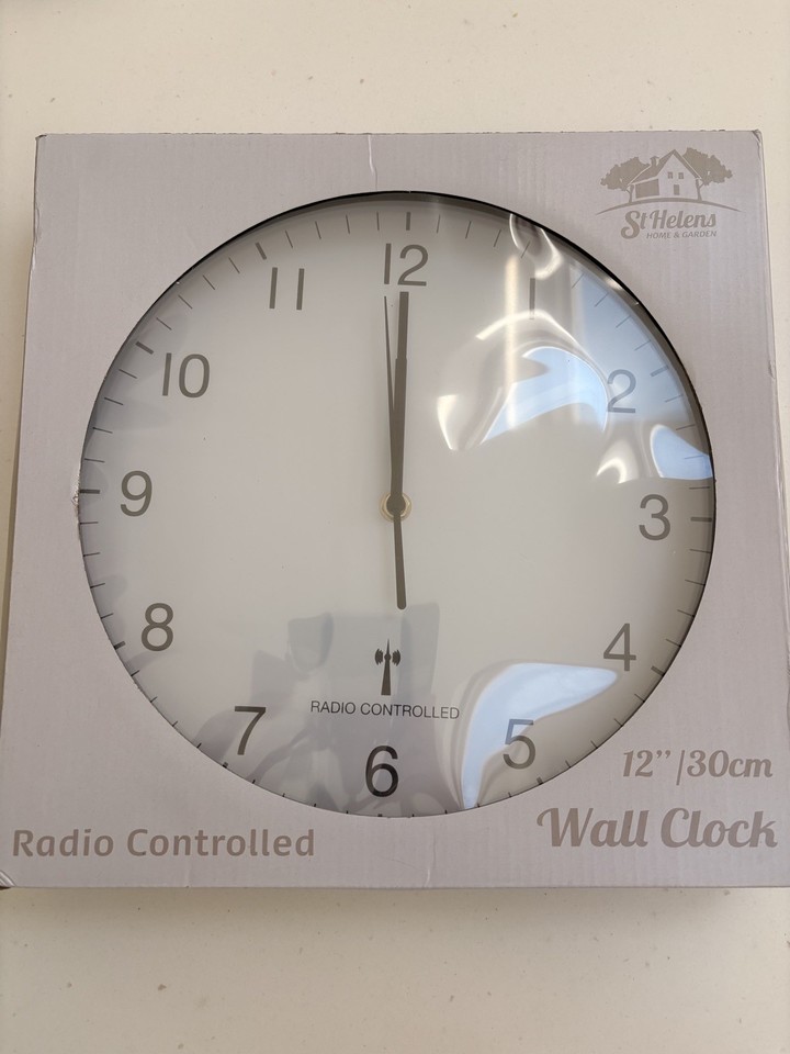 Radio Controlled Wall Clock Automatic Updates Battery Powered Wall ...