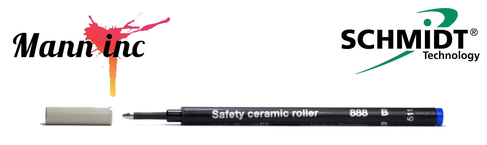 SCHMIDT MINE 888 B Rollerball Pen Refill Fits Waterman, Visconti Broad ...