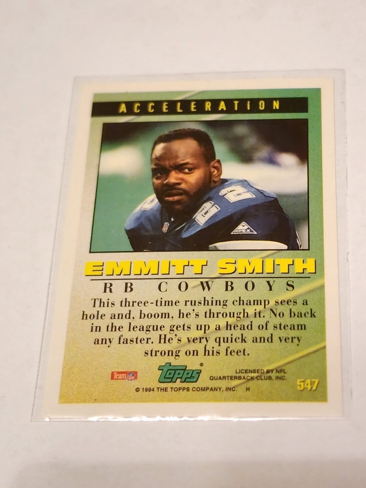 Emmitt Smith card # 547 Tools of the game. Refractor card | eBay