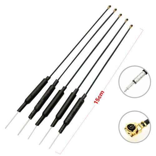 10Pc 2.4GHz 3DBI WIFI Antenna IPEX Connector Welded Wire 15CM Brass ...