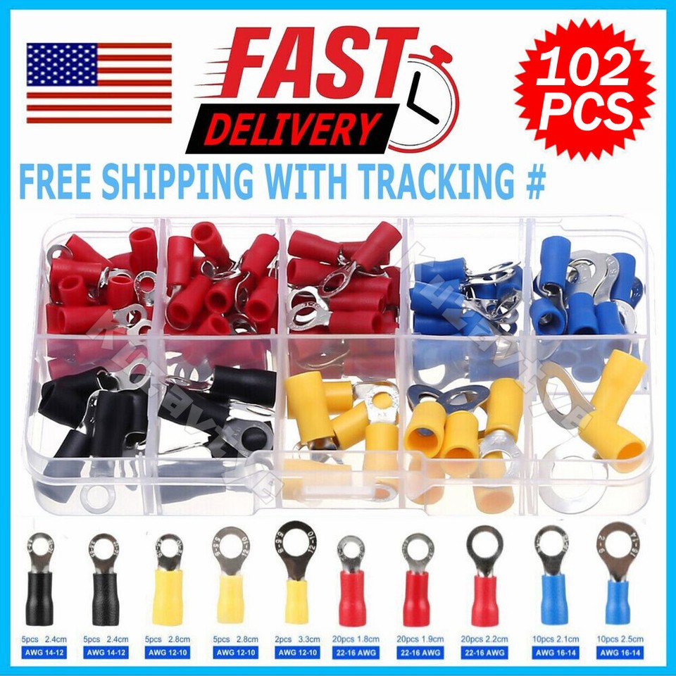 300/1200PCS Assortment Electrical Wire Connectors Insulated Crimp ...